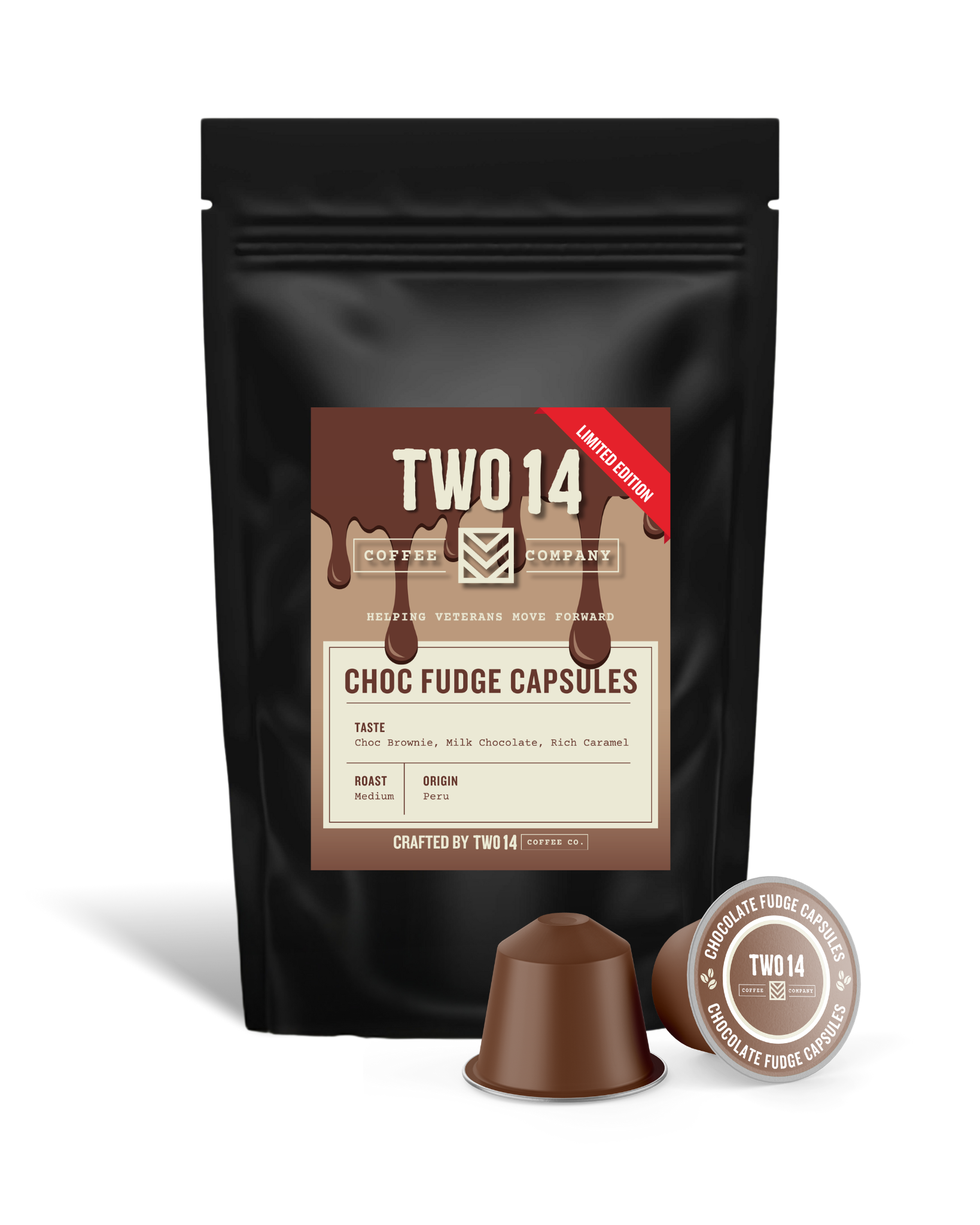 Choc Fudge Blend Capsules – Two 14 Coffee Co
